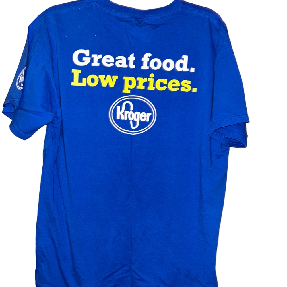 Kroger Grocery Store Employee Uniform Work Blue T Shi… - Gem